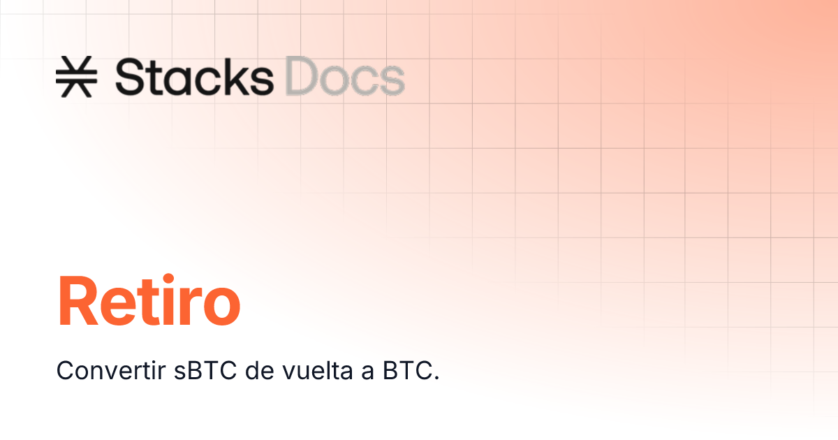 Retiro | Learn | Stacks Documentation