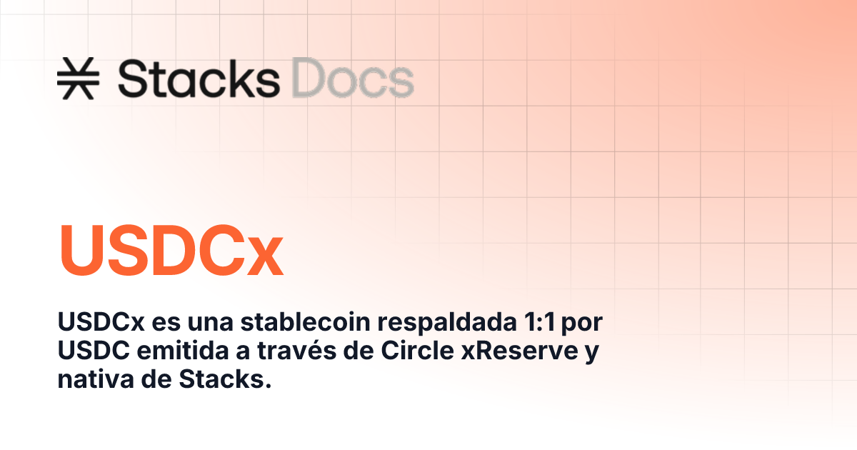 USDCx | Learn | Stacks Documentation